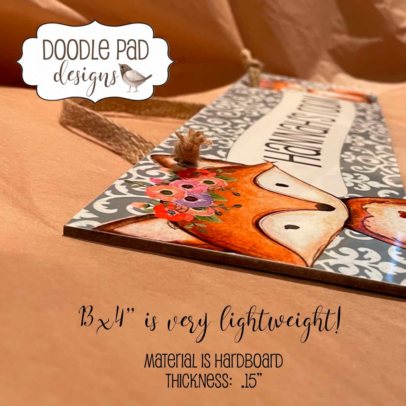 Personalized Woodland Fox Door Name Sign | Etsy