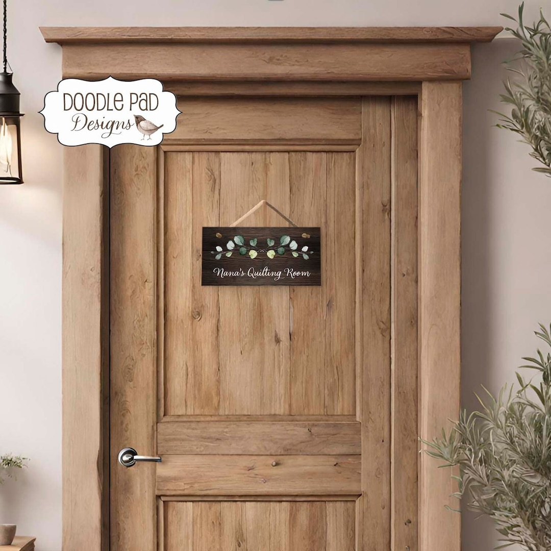 Custom Craft Room Door Sign, Farmhouse Inspired Decor, Watercolor ...