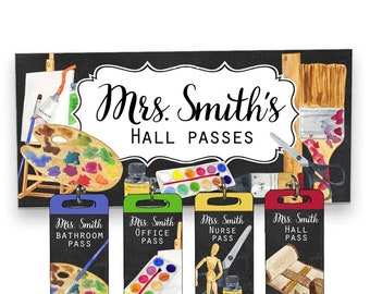 Personalized Boho Classroom Decor Hall Passes Sign Teacher | Etsy