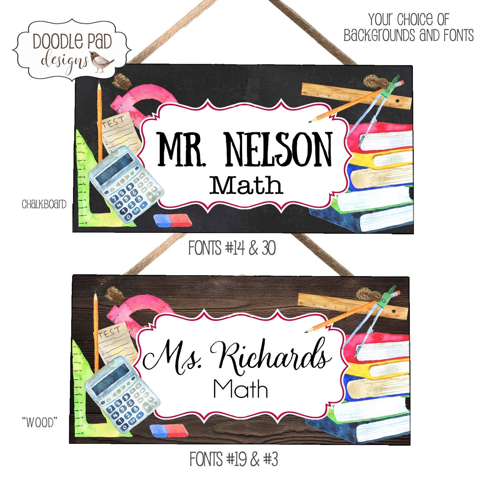 Math Class Door Sign Personalized Teacher Classroom Door Sign - Etsy