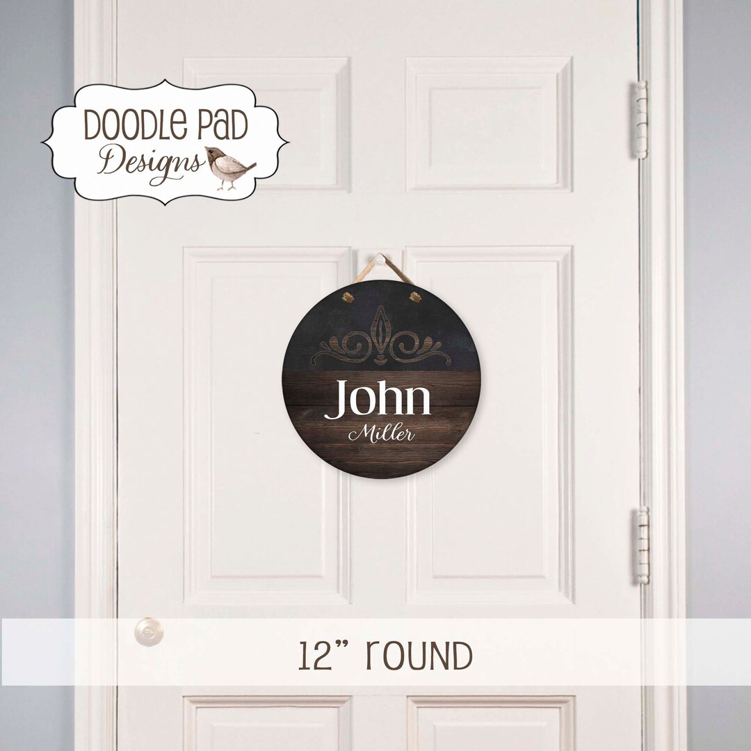 Personalized Round Door Sign for Assisted or Senior Living Apartment ...