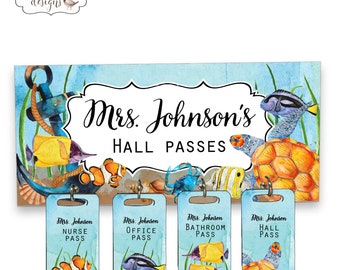Personalized Boho Classroom Decor Hall Passes Sign Teacher | Etsy