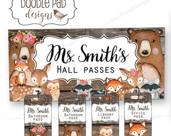 Personalized Classroom Decor Hall Passes Sign Teacher Gift | Etsy