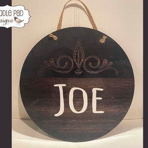 Personalized Round Door Sign for Assisted or Senior Living Apartment ...