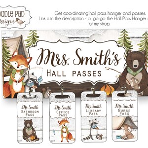 Teacher Door Sign Woodland Classroom Theme Camping Classroom Decor ...