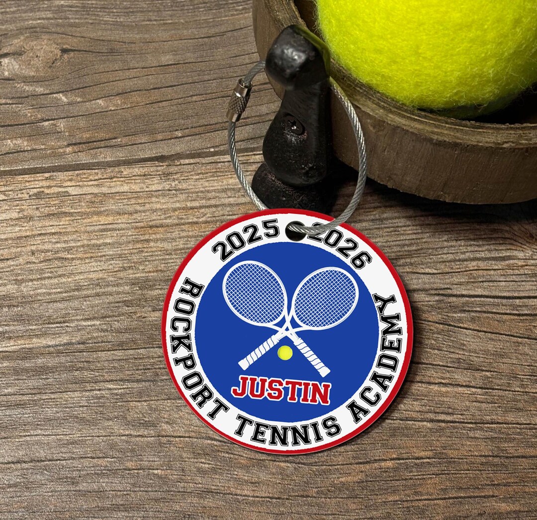 Custom Tennis Bag Tag Personalized Tennis Name Tag Gift for Tennis ...