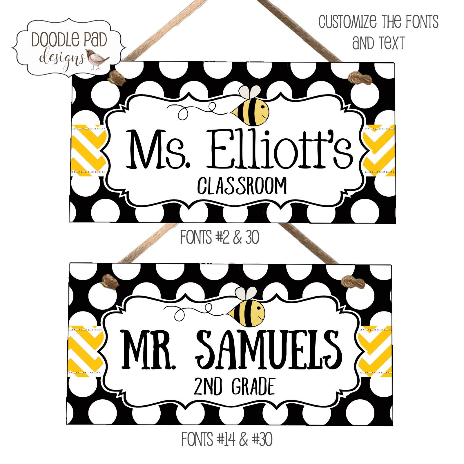 Classroom Door Sign Bee Decor Bumble Bee Door Sign | Etsy