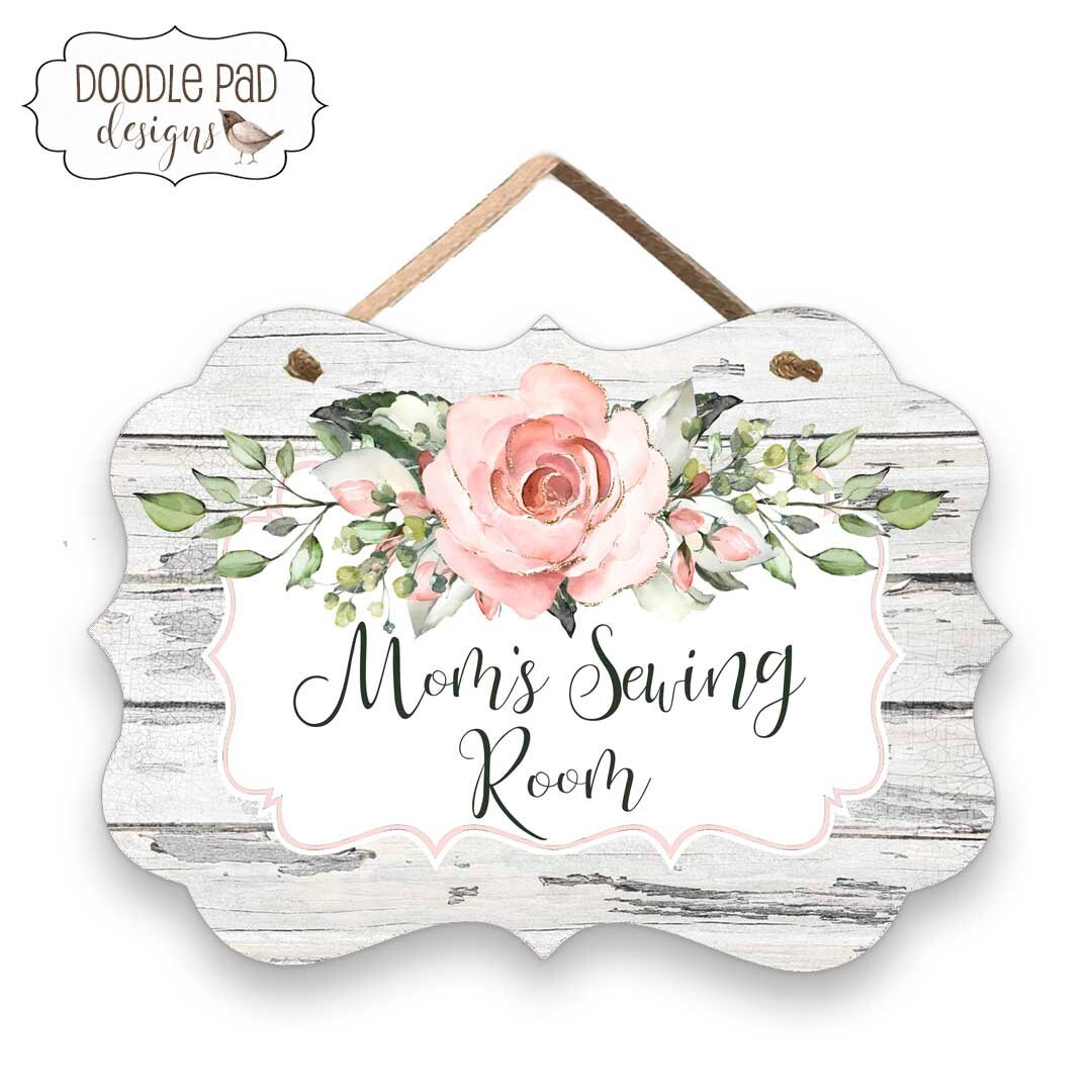 Personalized Door Sign | Craft Room Sign | Sewing Room Sign | Blush ...