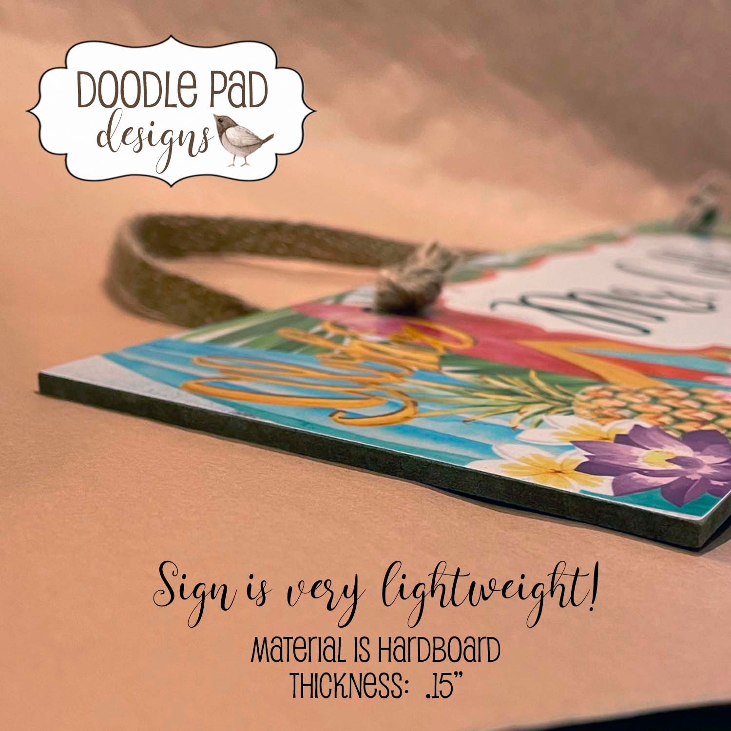 Classroom Door Sign | Tropical Hawaiian Theme Sign | Personalized ...