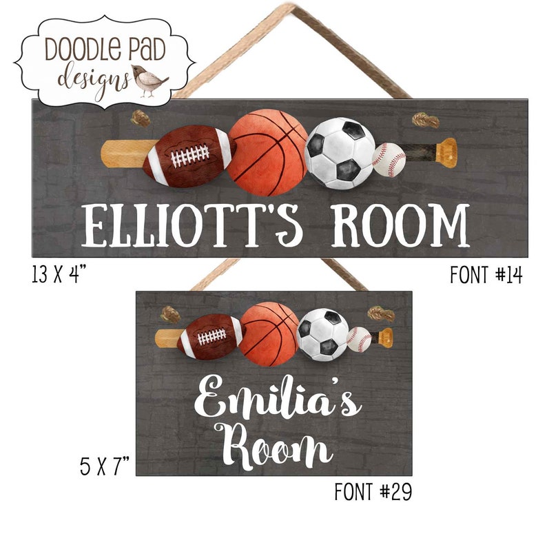 Sports Door Sign, Kids Room Sign, Door Sign for Coach - Etsy