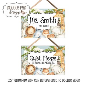 Personalized Jungle Safari Animals Classroom Door Sign - Etsy