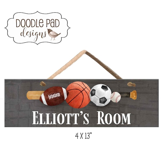 Sports Door Sign Kids Room Sign Door Sign for Coach - Etsy