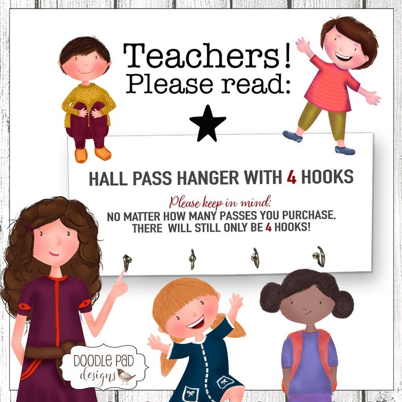 Classroom Hall Pass Art Class Teacher Restroom Hall Pass Hanger Custom Art Teacher Gift - Etsy