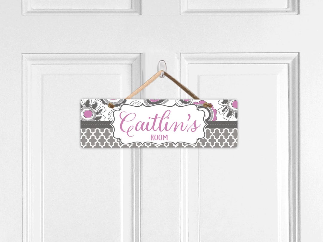 Custom Door Sign Girl's Bedroom Decor Personalized Name Hanger - Etsy