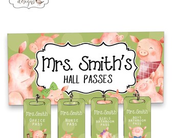 Personalized Boho Classroom Decor Hall Passes Sign Teacher | Etsy