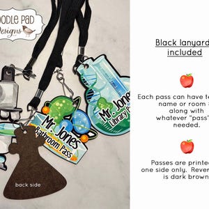 Custom Hall Passes Science Class Bathroom Pass Science Teacher ...