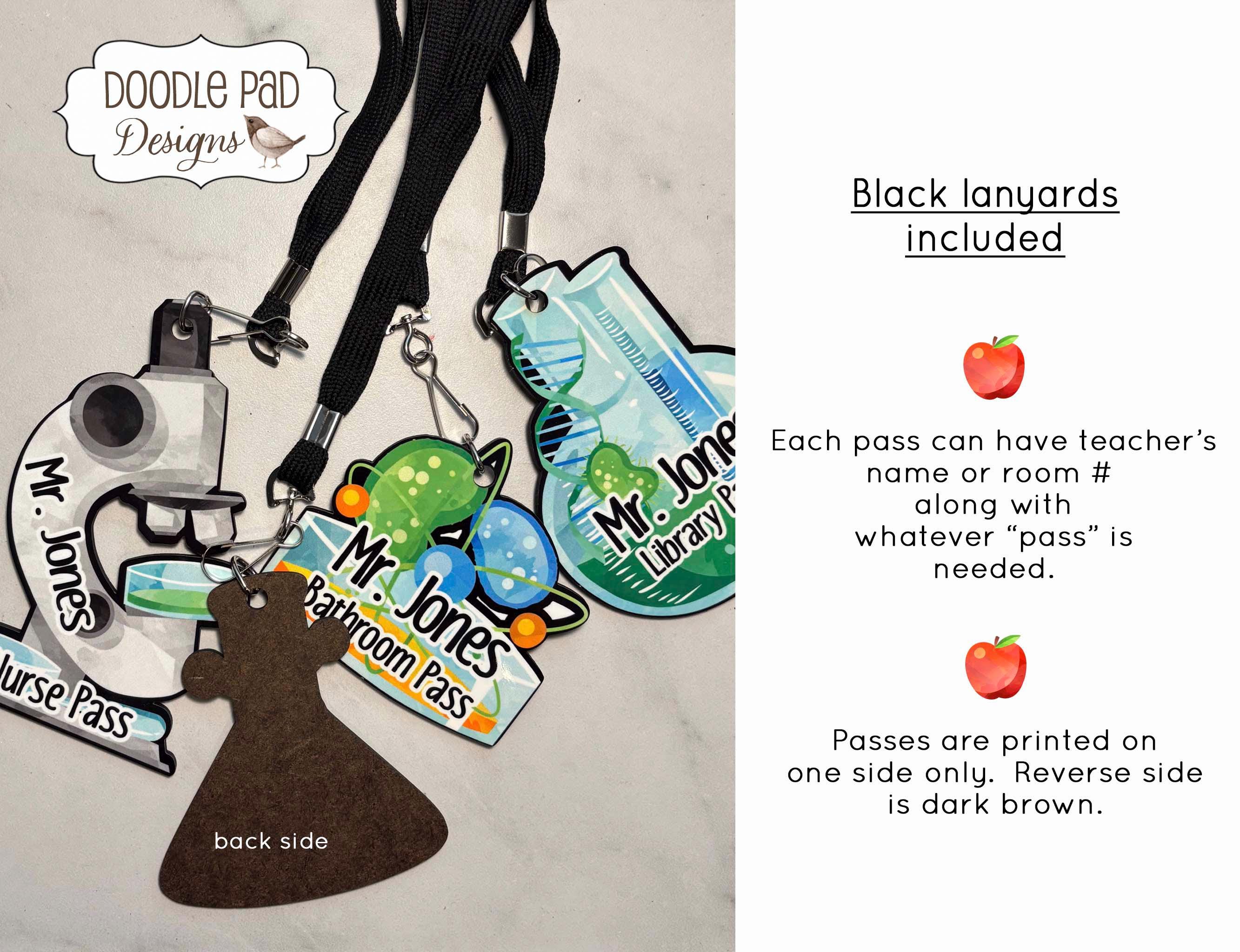 Custom Hall Passes Science Class Bathroom Pass Science Teacher ...