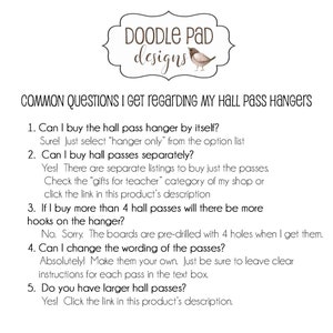 Personalized Classroom Decor Hall Passes Sign Farmhouse - Etsy