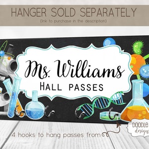 Personalized Science Class Hall Passes, Classroom Management Decor ...