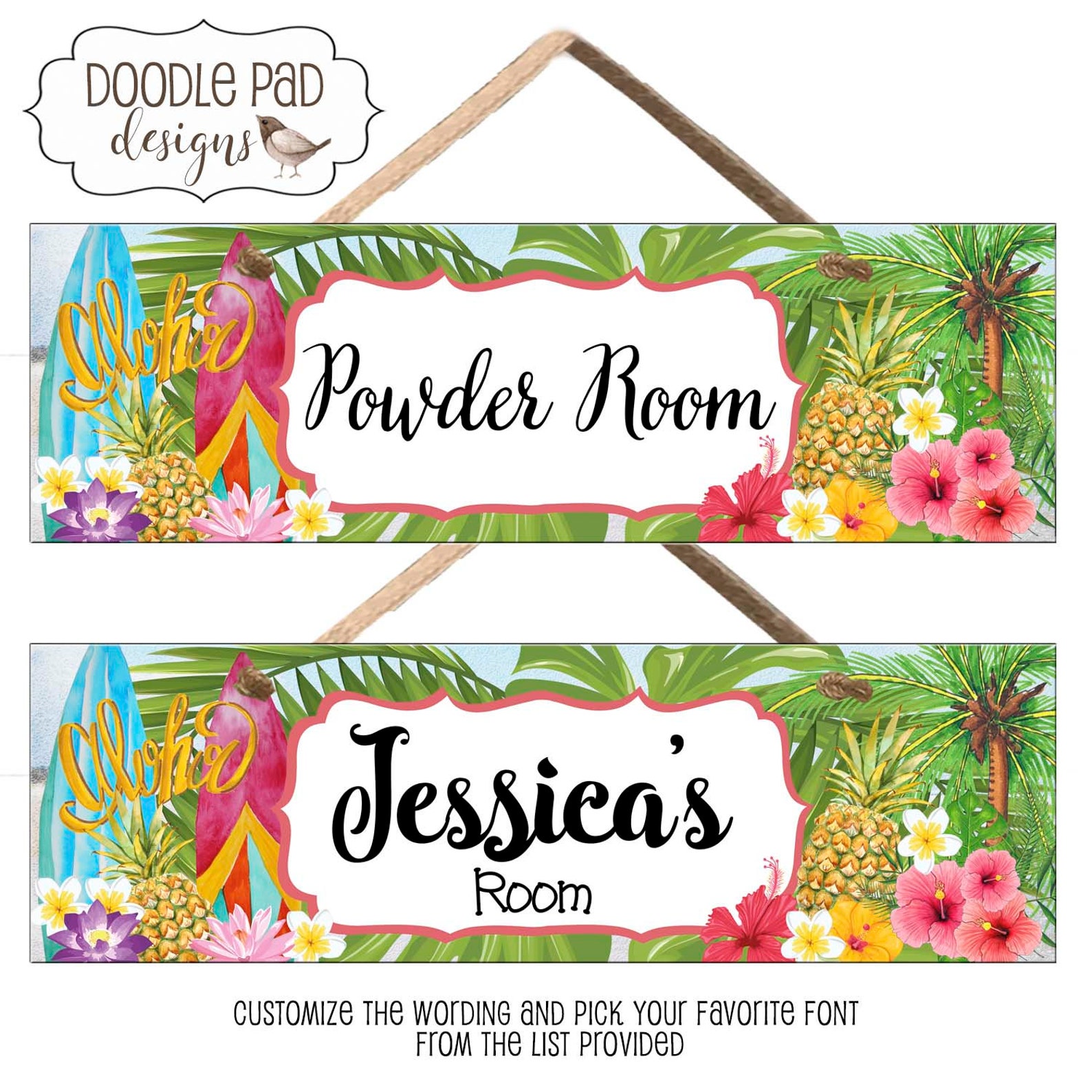 Classroom Door Sign Tropical Hawaiian Theme Sign - Etsy