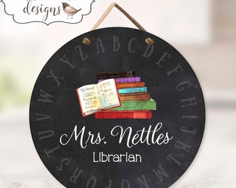 Librarian Sign - Etsy