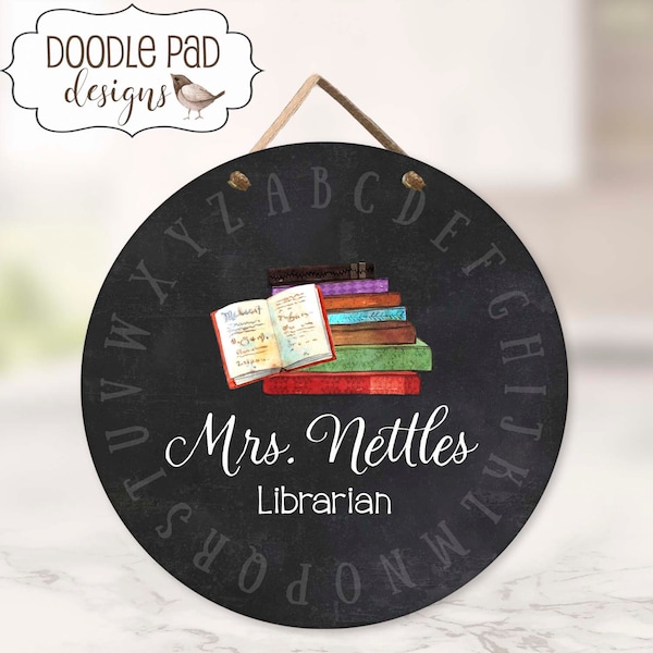 Library Sign - Etsy