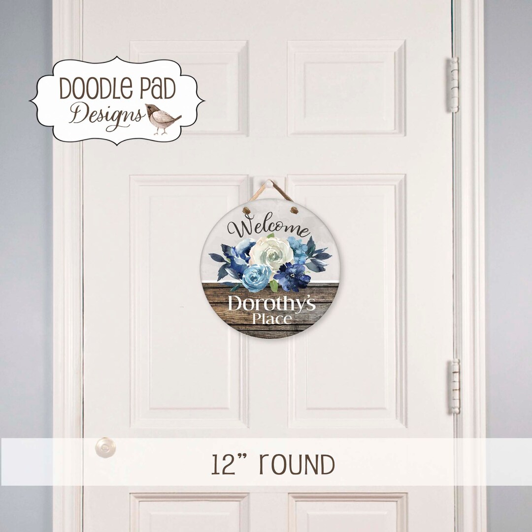 Personalized Round Door Sign for Assisted or Senior Living Apartment ...