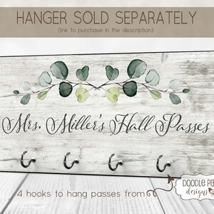 Hall Passes Farmhouse Classroom Theme Personalized Hall Passes ...