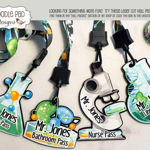 Science Teacher Lanyard, Personalized Lanyard for Hall Passes, Plastic ...