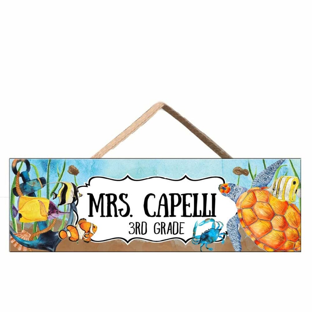 Classroom Door Sign Under the Sea Decor Nautical Door Sign - Etsy