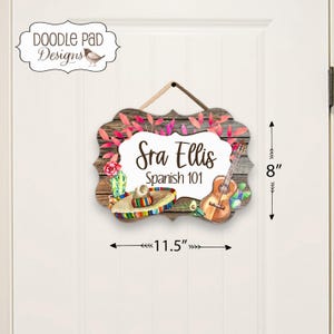 Spanish Classroom Decor, Spanish Teacher Gift, Classroom Door Sign ...