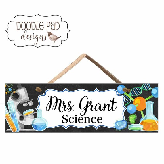 Science Class Door Sign Personalized Teacher Classroom Door - Etsy