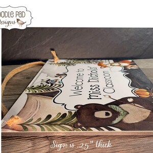 Teacher Door Sign Woodland Classroom Theme Camping Classroom Decor ...