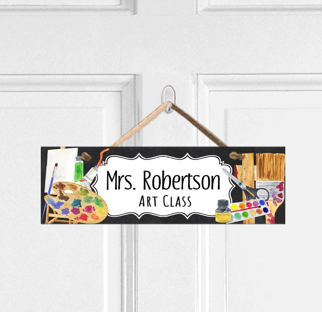 Personalized Art Teacher Door Sign: Art Class Welcome Decor - Etsy