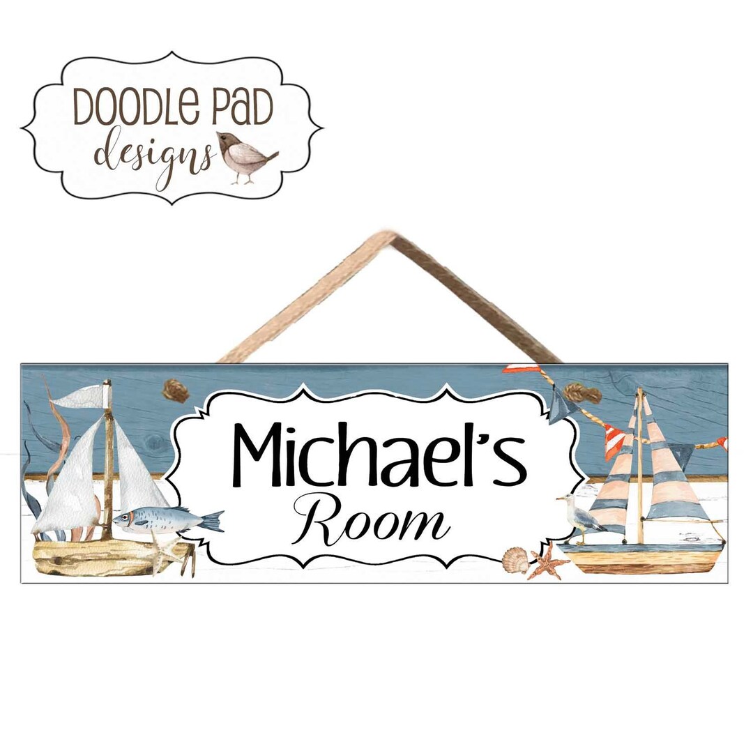 Personalized Senior Living Door Sign, Sailboat Name Sign, Assisted ...