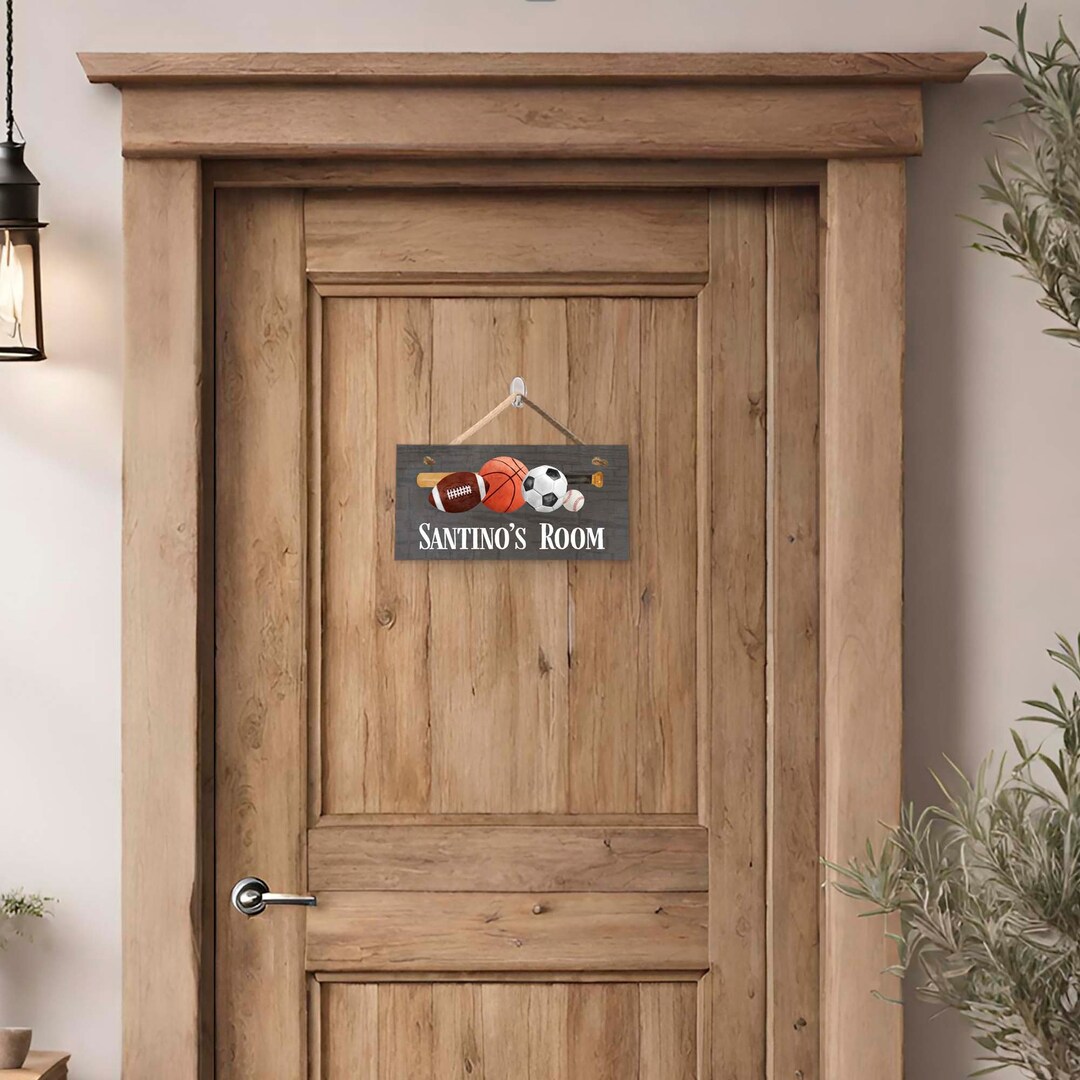 Sports Door Sign, Kids Room Sign, Door Sign for Coach - Etsy