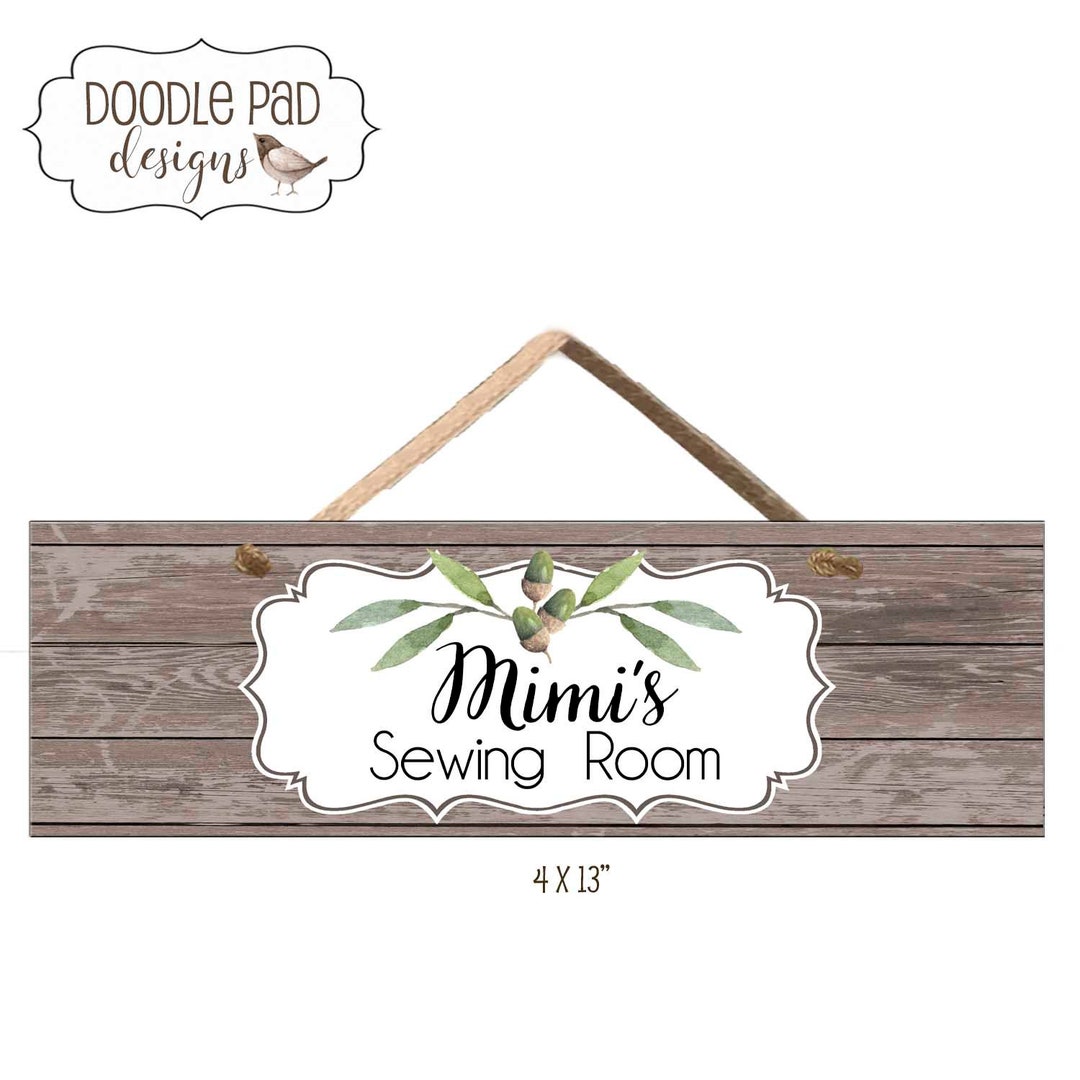 Personalized Craft Room Door Sign, Farmhouse Sewing Room Sign - Etsy