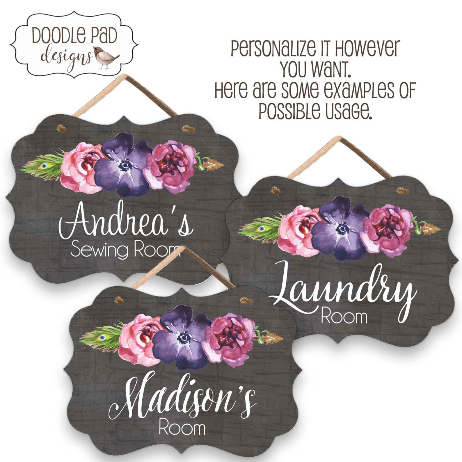 Personalized Door Sign | Craft Room Sign | Sewing Room Sign | Gifts for ...