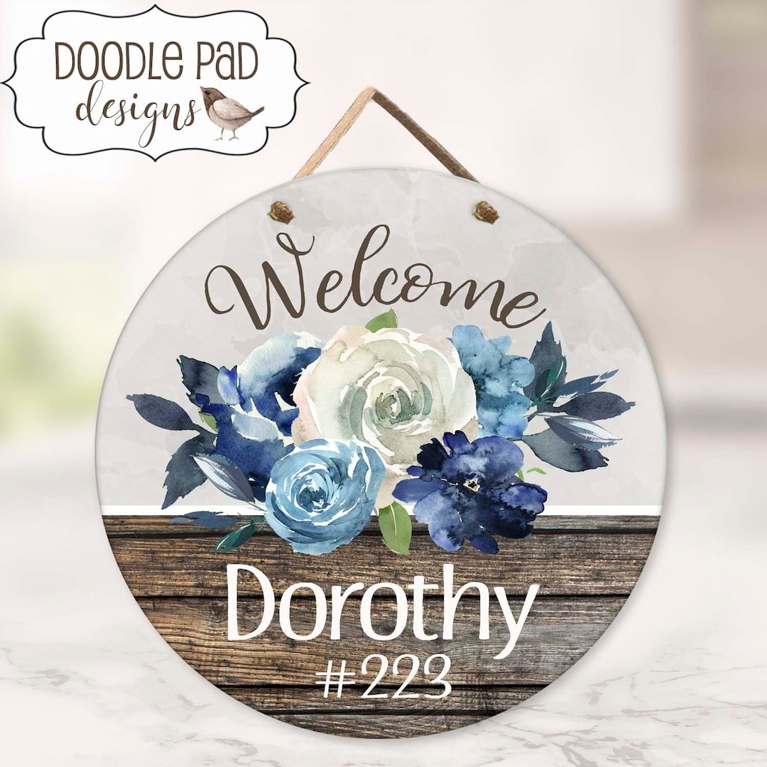 Personalized Round Door Sign for Assisted or Senior Living - Etsy