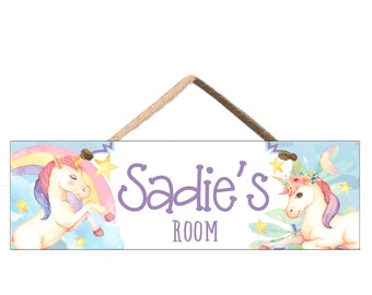 Personalized Unicorn Door Sign Unicorn Bedroom for Girls ,unicorn Baby ...