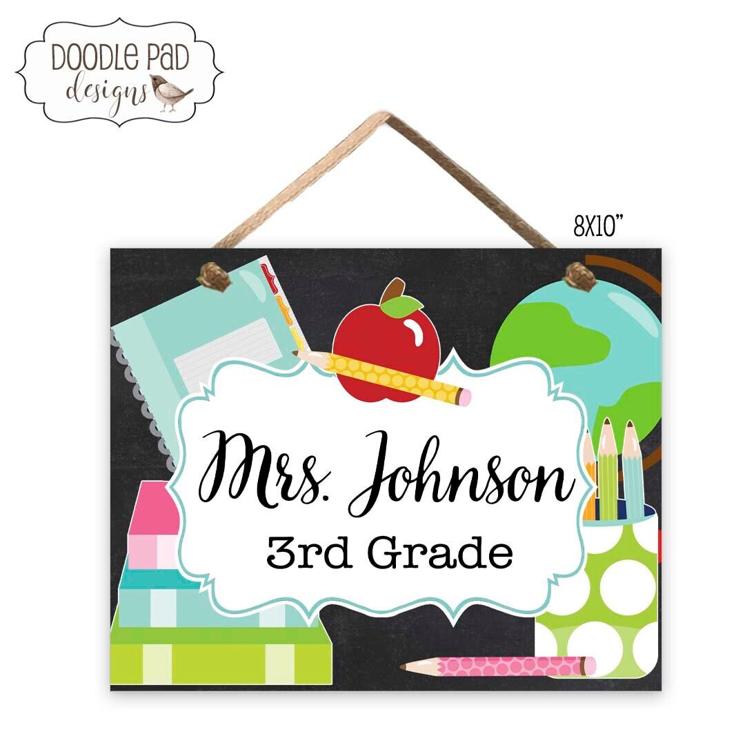 Classroom Door Sign 8 X 10 Elementary School Class Sign Personalized ...
