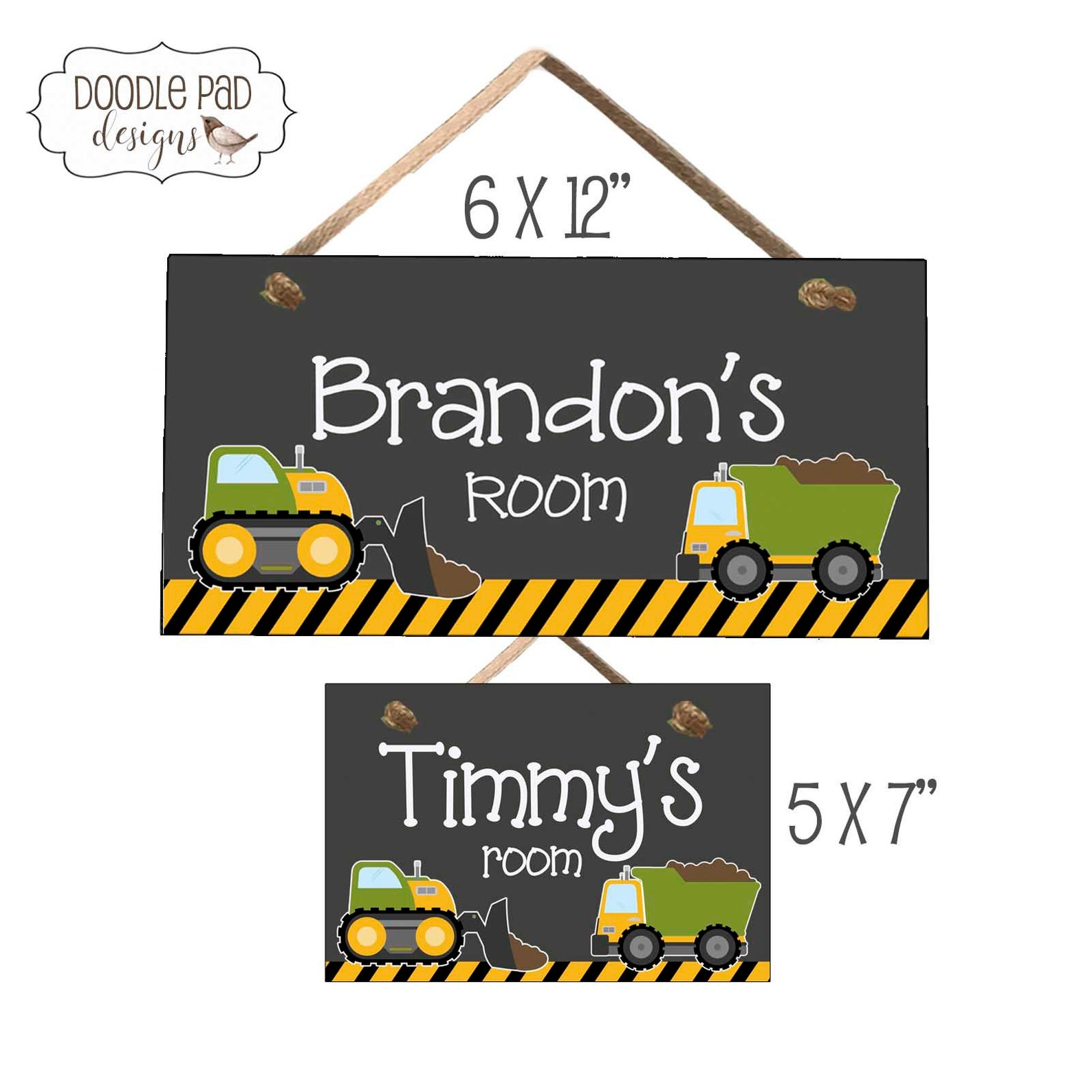 Construction Door Sign Boy's Room Decor Personalized - Etsy