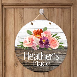 Assisted Living Sign, Personalized Room Door Sign, Floral Nursing Home ...