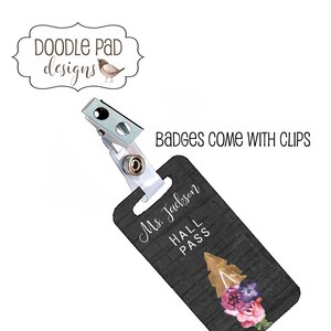 Personalized Boho Classroom Decor, Hall Passes Sign, Teacher Gift ...