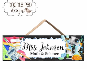 Math Class Door Sign Personalized Teacher Classroom Door Sign | Etsy