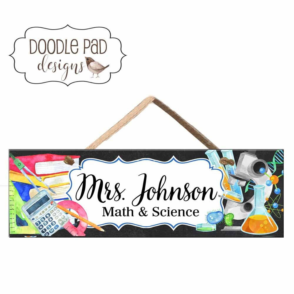 Math and Science Class Door Sign Personalized Teacher - Etsy