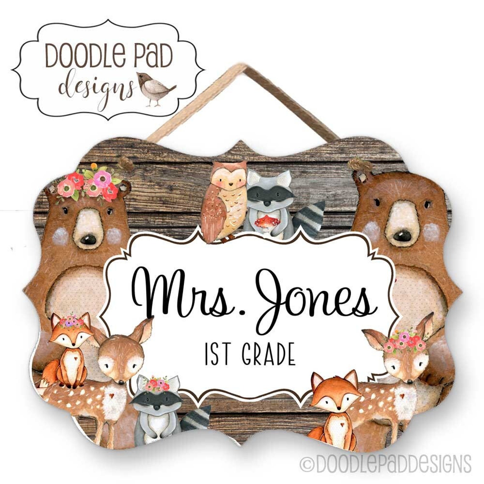 Woodland Classroom Decor Teacher Gift Forest Friends | Etsy