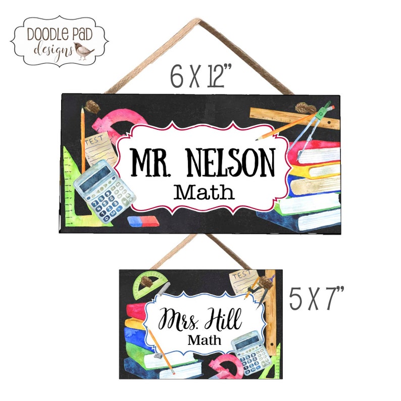 Math Class Door Sign Personalized Teacher Classroom Door Sign - Etsy