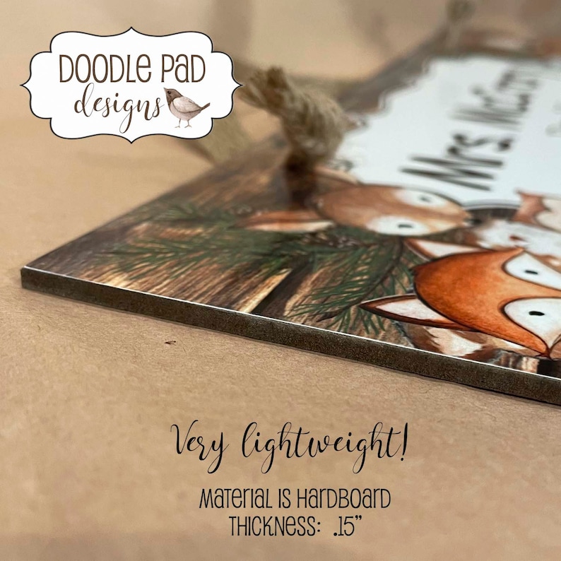Woodland Animals Classroom Door Sign Personalized Teacher - Etsy
