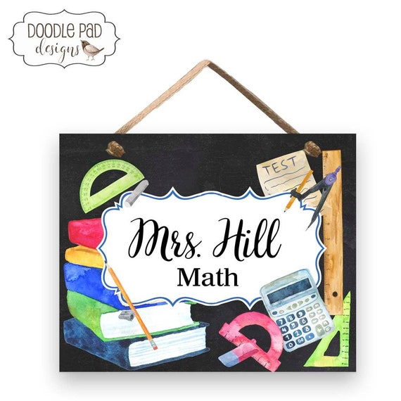 Classroom Door Sign 8 x 10 Math Class Sign | Etsy